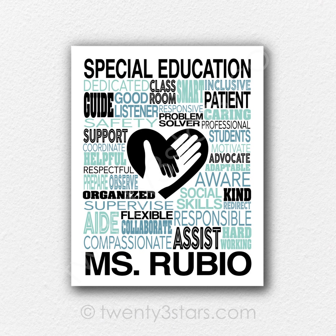 Special Education Poster, Special Ed Gift, Special Education Teacher ...