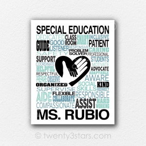 Special Education Poster, Special Ed Gift, Special Education Teacher ...