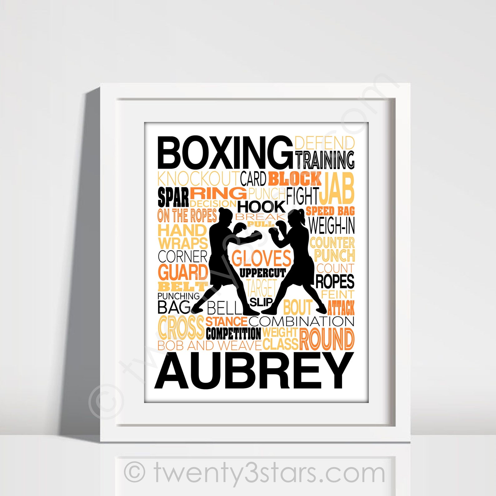Women's Boxing Poster Boxing Typography Boxer Gift Gift - Etsy