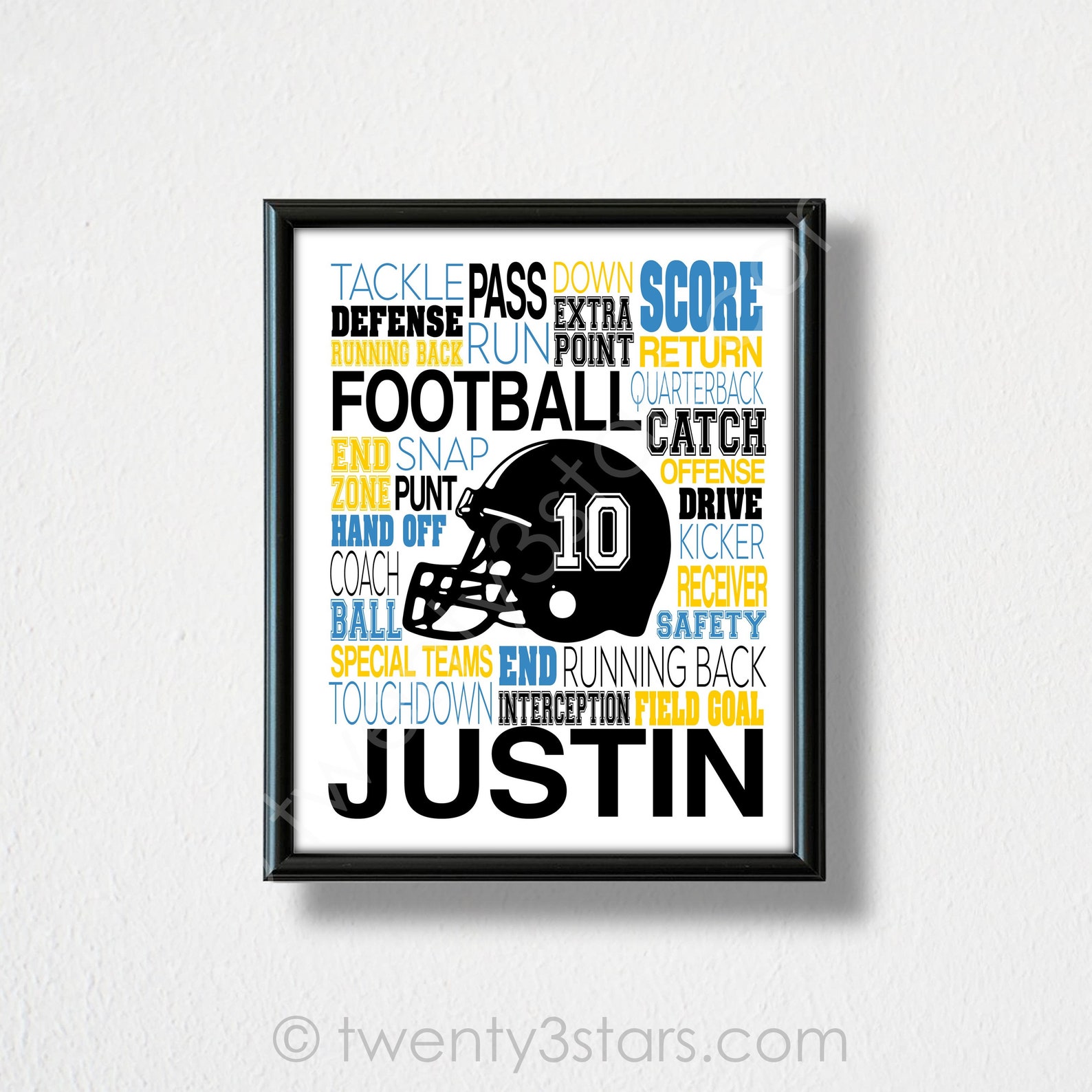 Football Typography Poster Football Art Football Team Print - Etsy