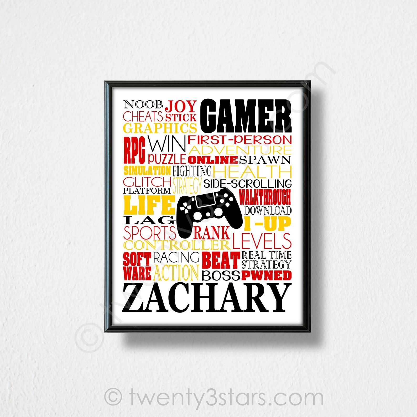 Gamer Typography Poster Gamer Wall Art Gaming Poster Gamer - Etsy