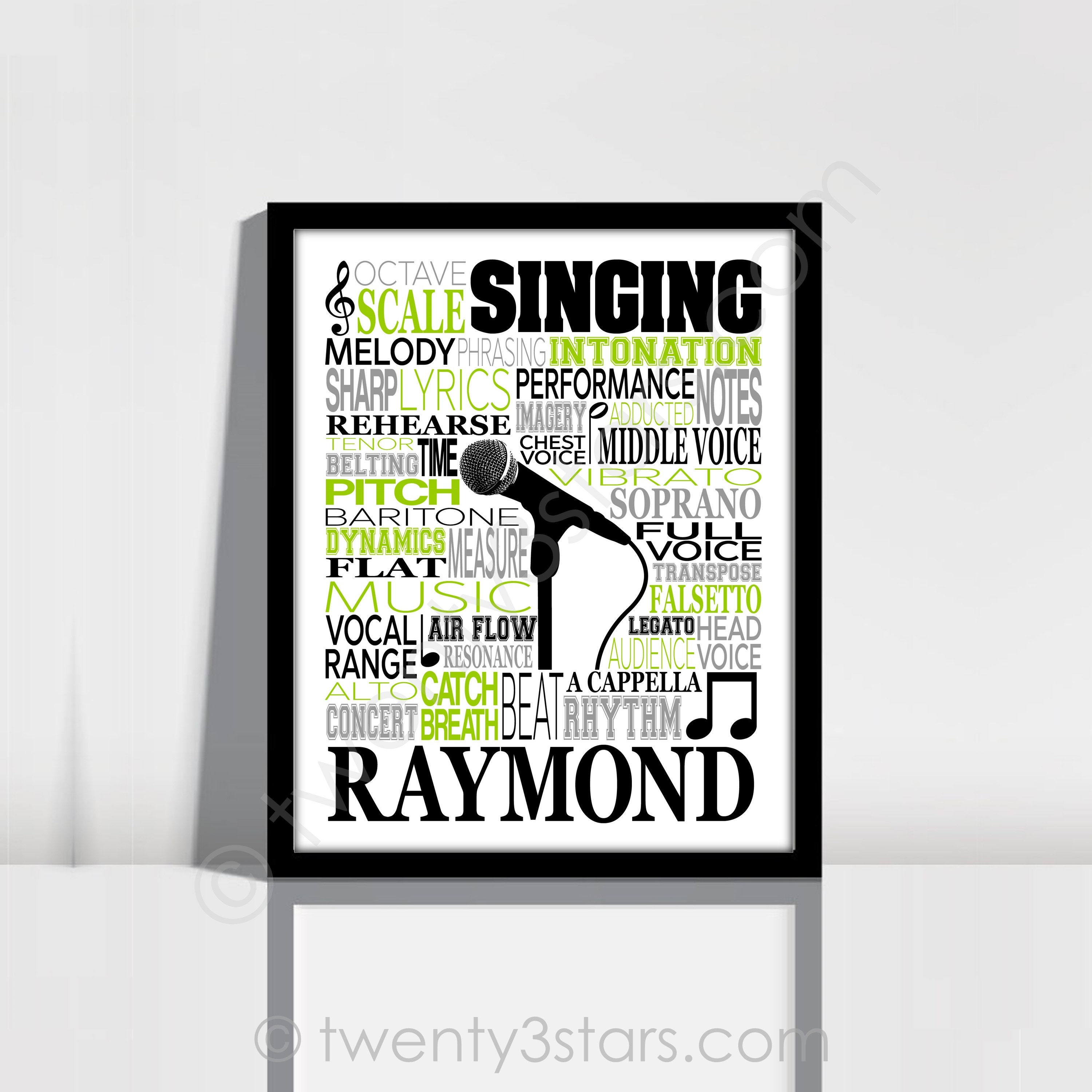 Custom Singing Poster Singing Gift Singer Art Print Singer - Etsy Israel