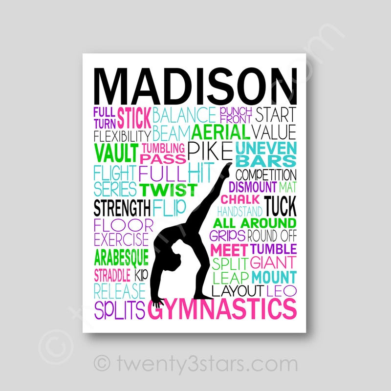 Gymnastics Poster - Etsy