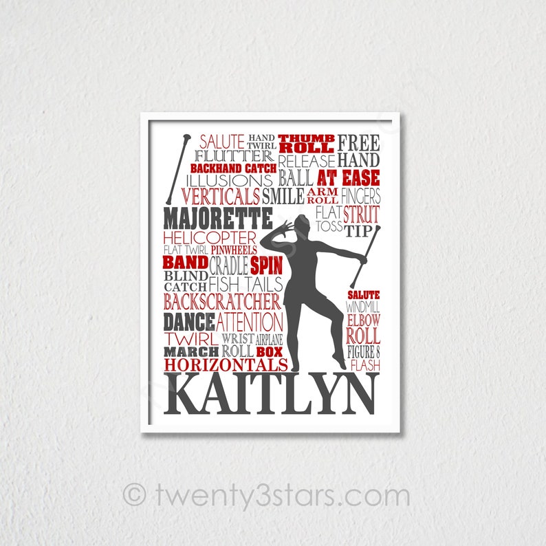 Custom Majorette Poster Gift Formajorette Drum Major Gift - Etsy