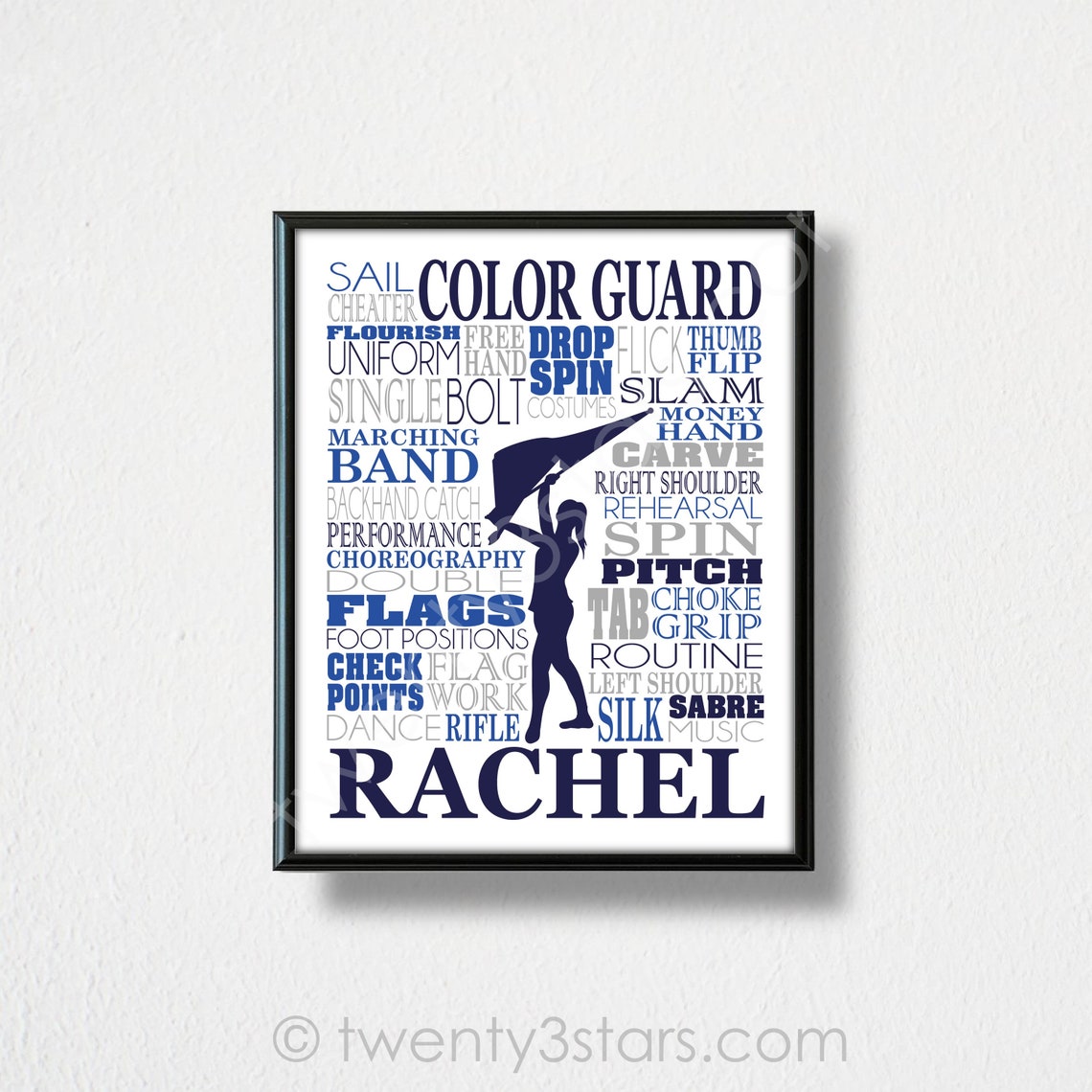 Custom Colorguard Poster Color Guard Wall Art Color Guard - Etsy