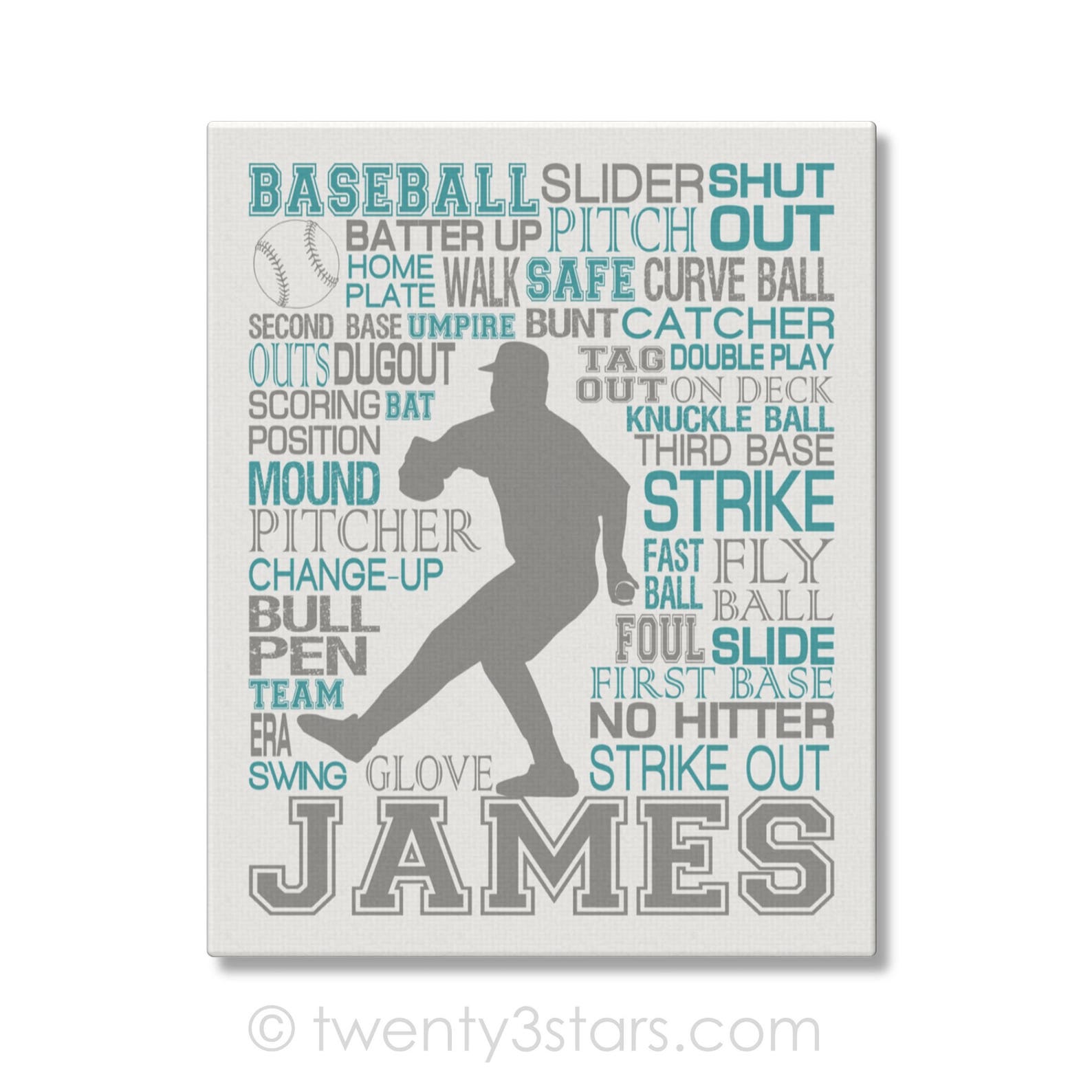 Baseball Pitcher Poster Boy's Baseball Room Art Baseball - Etsy