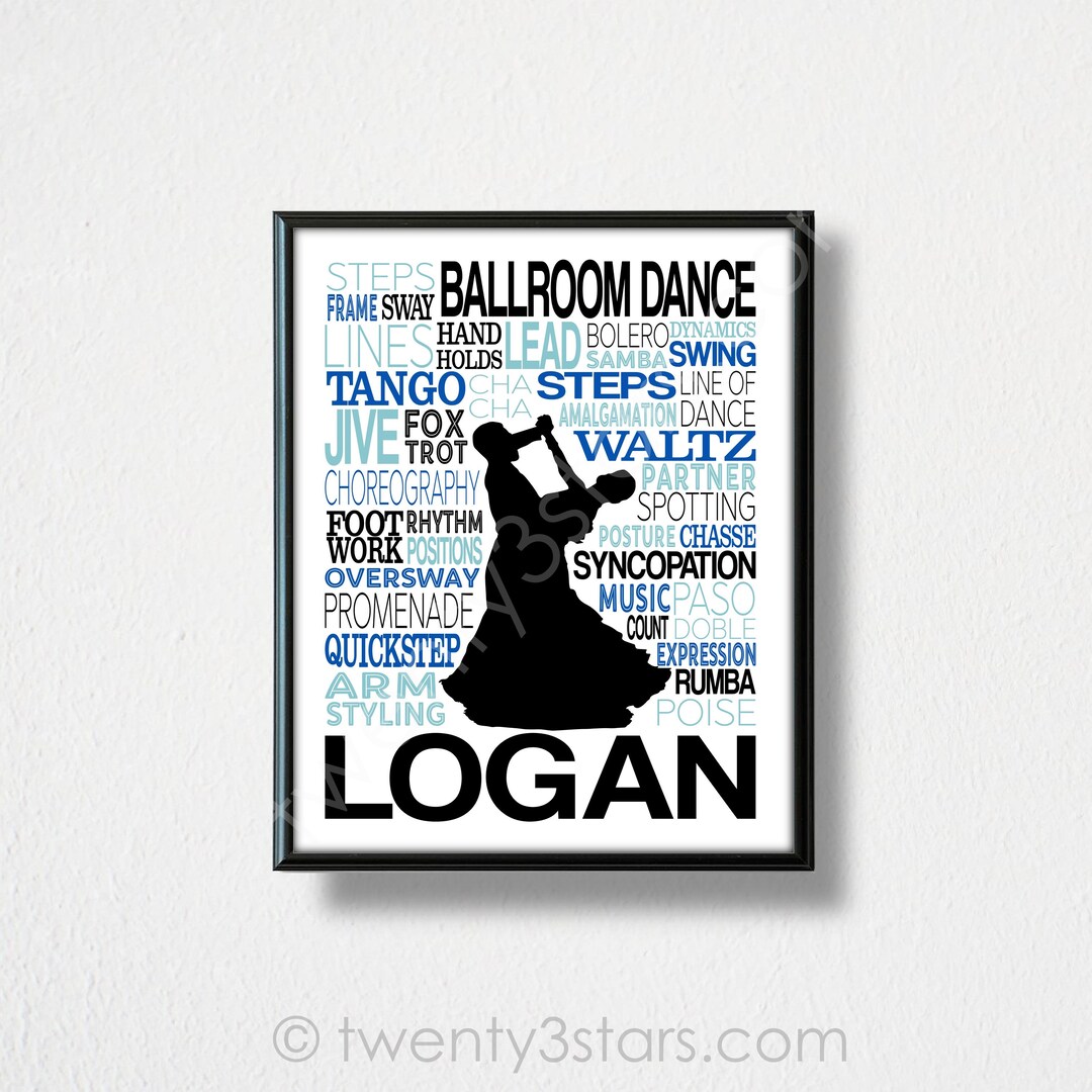 Ballroom Dance Poster Gift for Dancer Ballroom Dancing - Etsy
