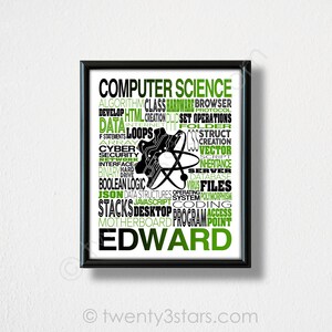 Computer Science Poster Comp Sci Gift Technology Major Art | Etsy