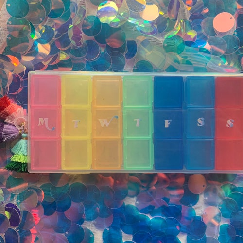 Self Care Cute Purple Pill Box Mental Health | Etsy