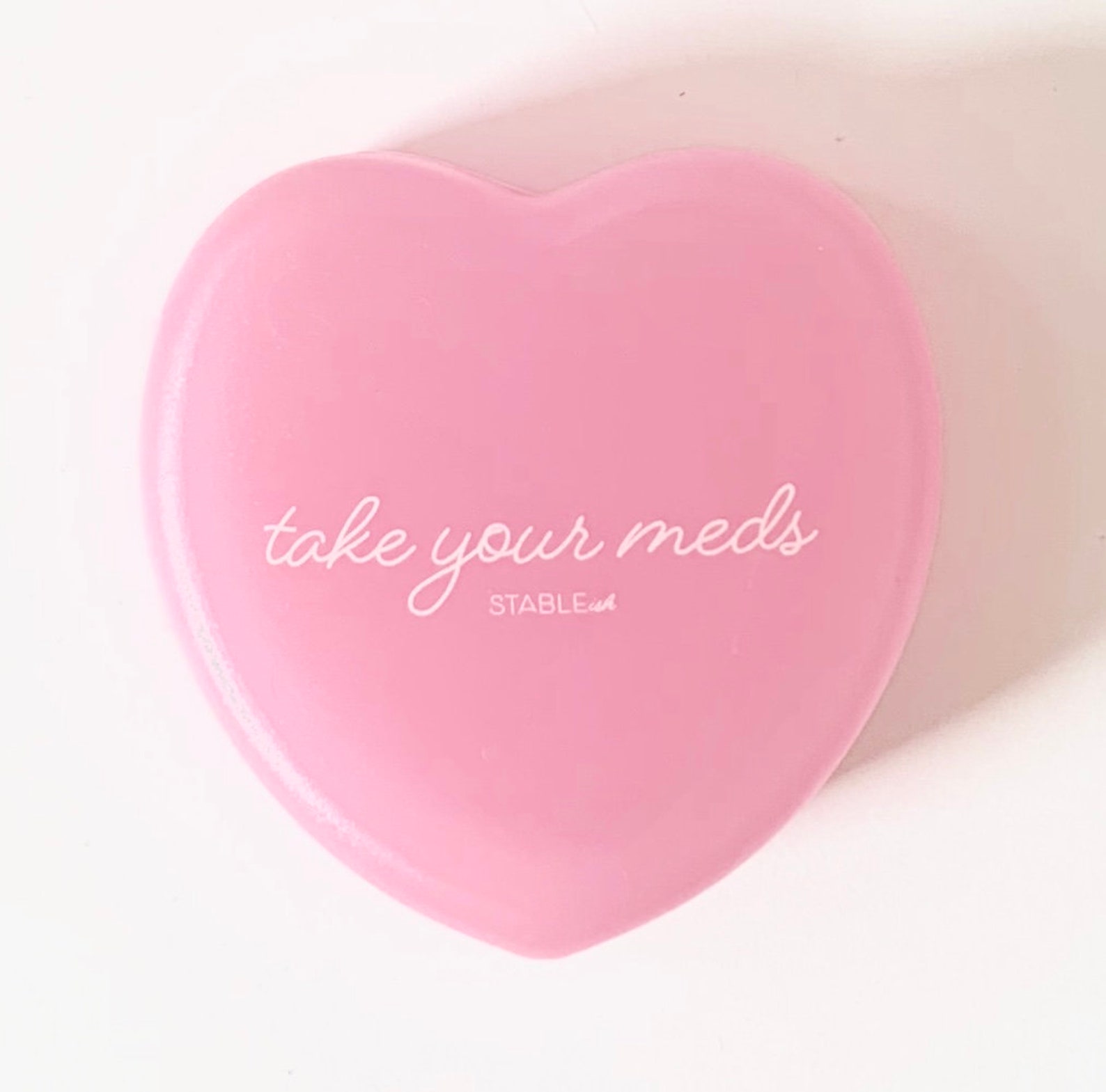 Self Care Cute Pink Heart Pill Box Mental Health Depression | Etsy Canada