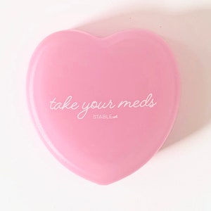 Self Care Cute Pink Heart Pill Box Mental Health Depression Anxiety - Etsy