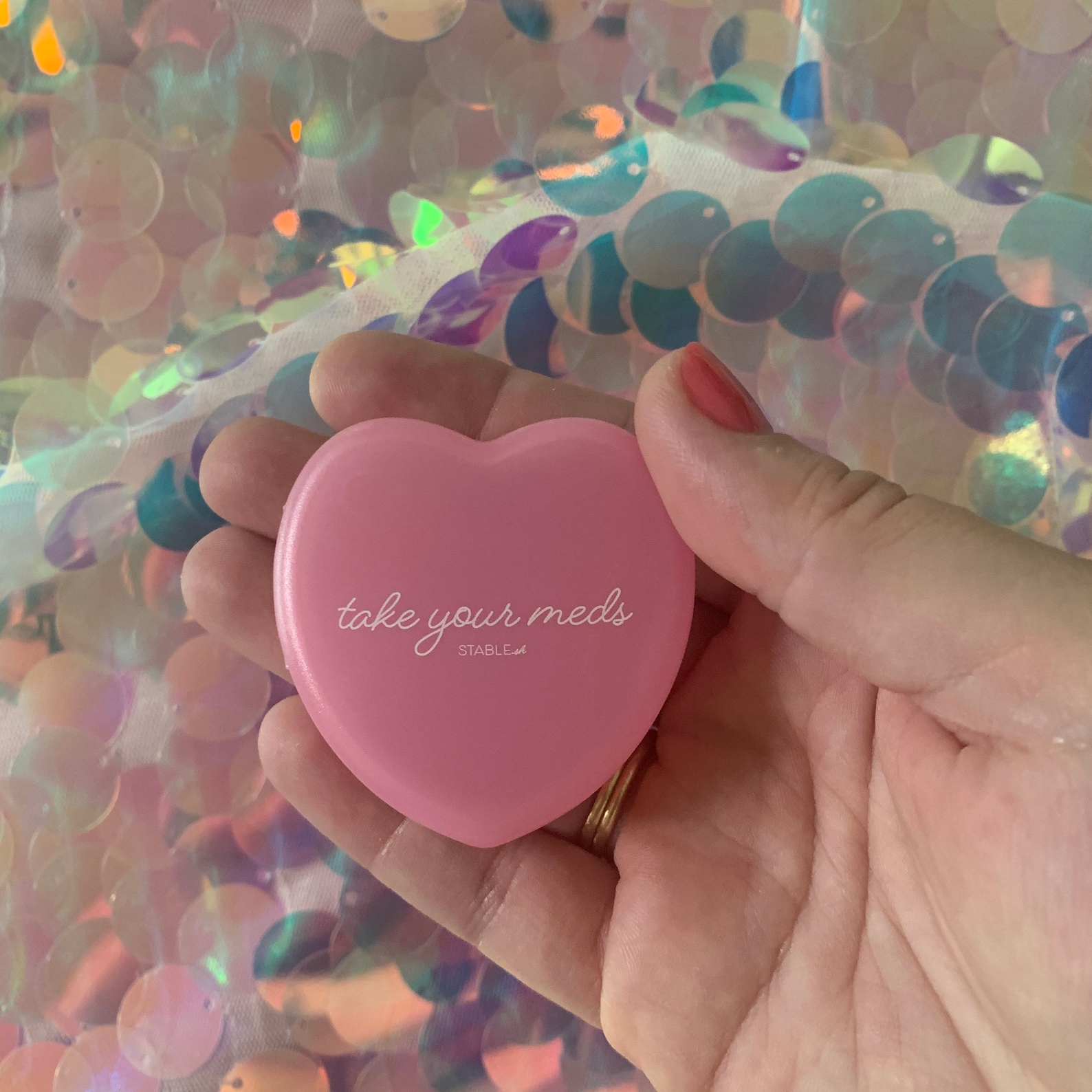 Self Care Cute Pink Heart Pill Box Mental Health Depression - Etsy