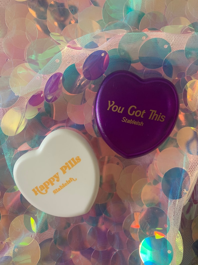 Self Care Cute Purple Pill Box Mental Health - Etsy