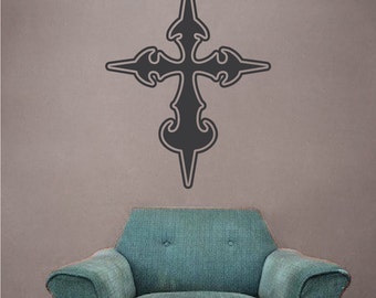Cross wall decal | Etsy