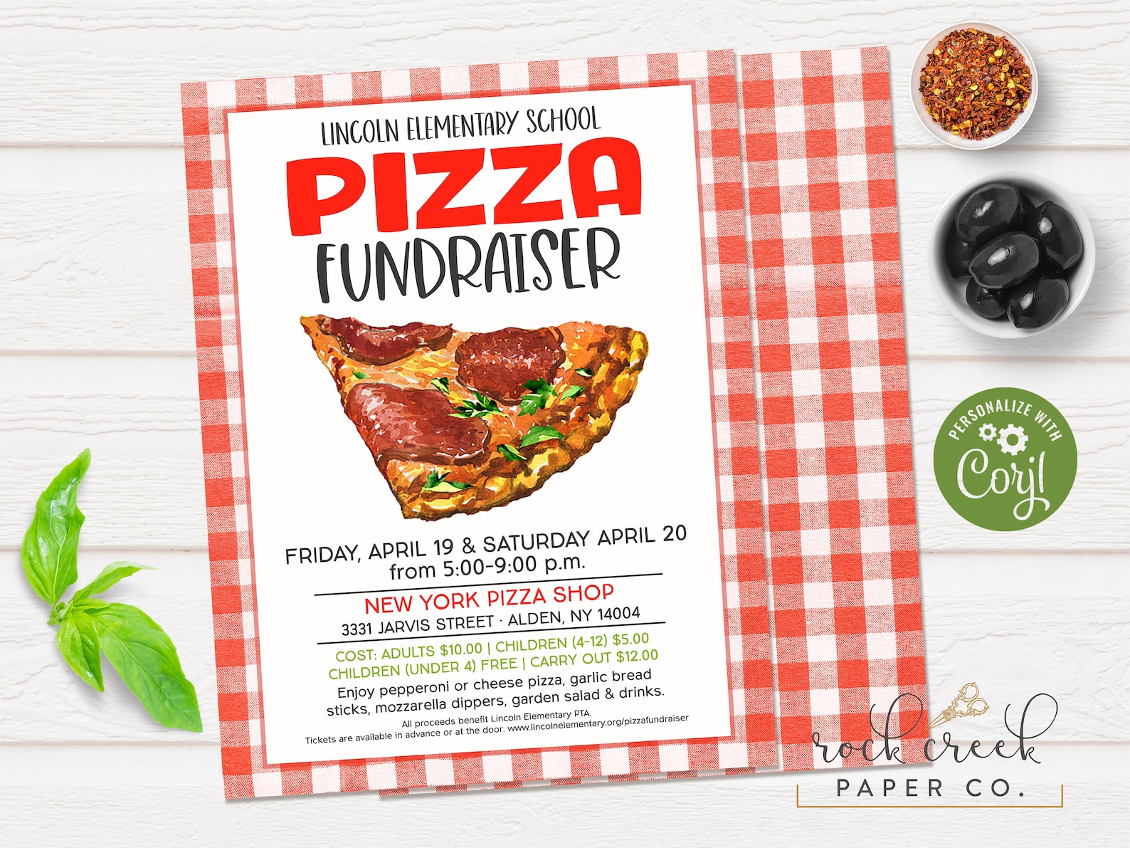 Pizza Fundraiser Flyer Pizza Dinner Invitation Pizza Dinner - Etsy