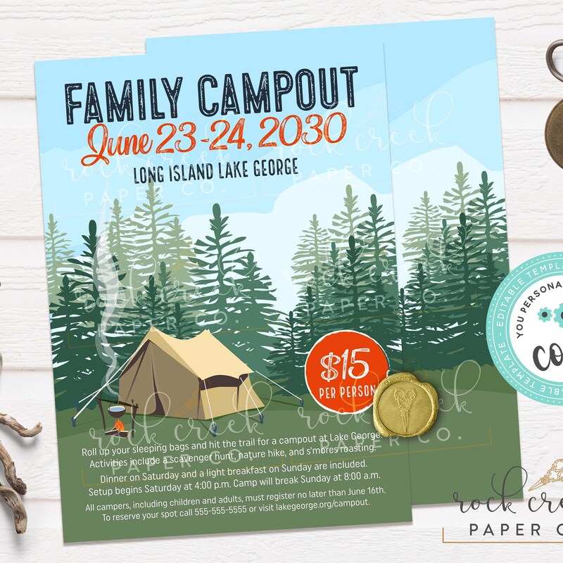 Camping Invitations - Etsy