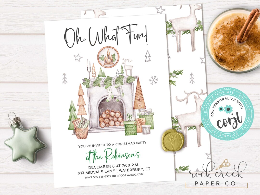 Christmas Open House Invitation, Holiday Party, Christmas Party Invite ...