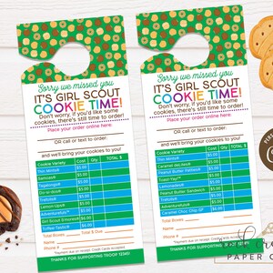 Girl Scout Cookie Door Hanger Sorry We Missed You Door - Etsy