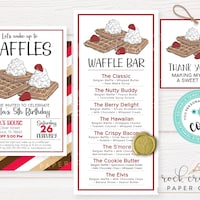 Waffle House Party Invitation, Breakfast Brunch, Birthday Invitation ...