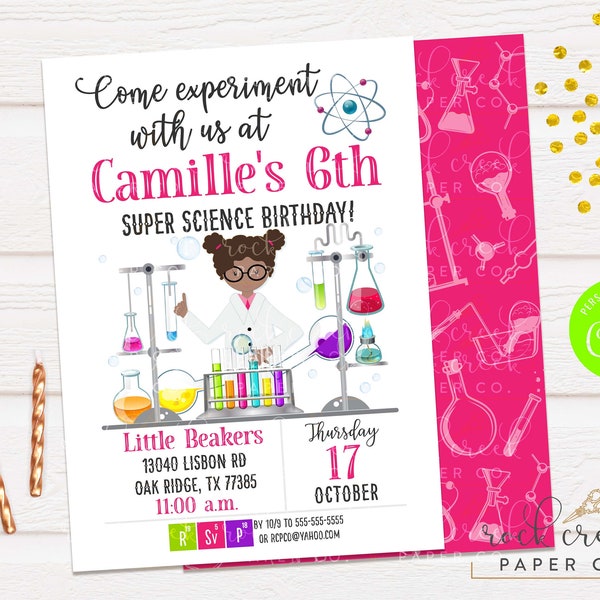 Science Birthday Invitation - Etsy