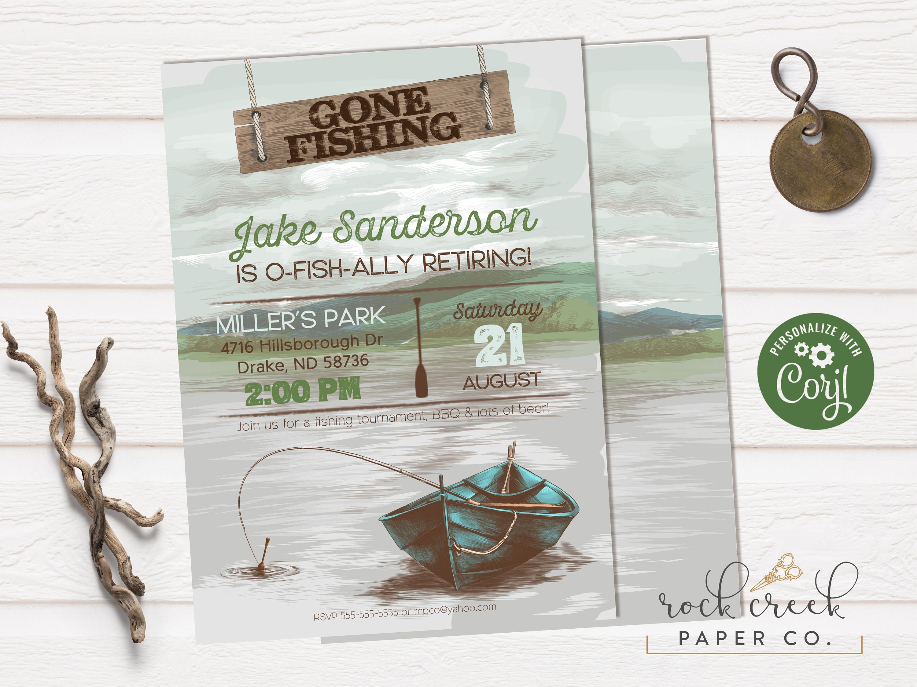 Fishing Retirement Flyer