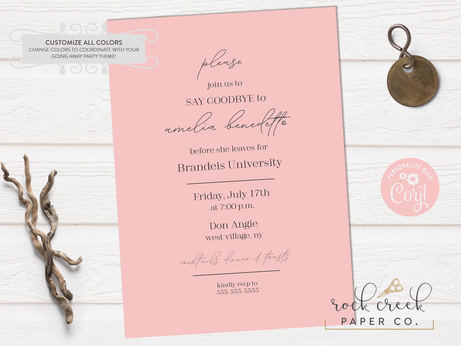 College Send off Invitation Farewell Dinner Going Away - Etsy Ireland