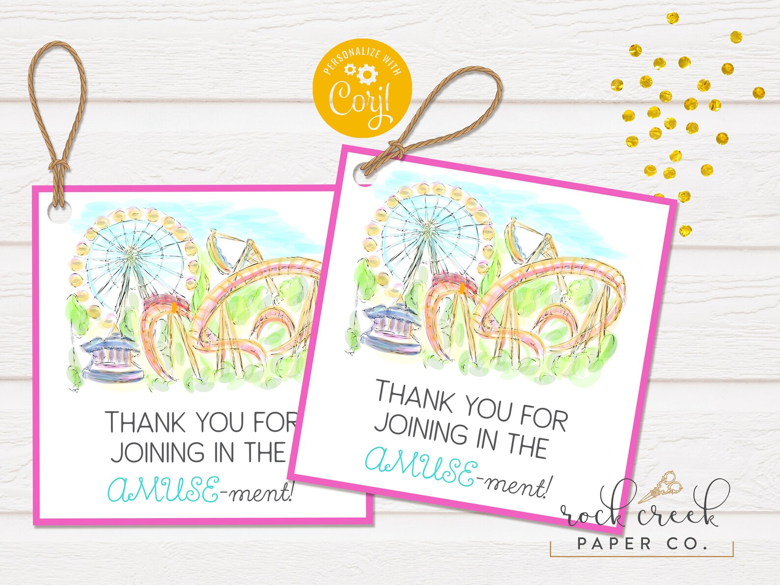 Amusement Park Birthday Invitation Theme Park Party - Etsy