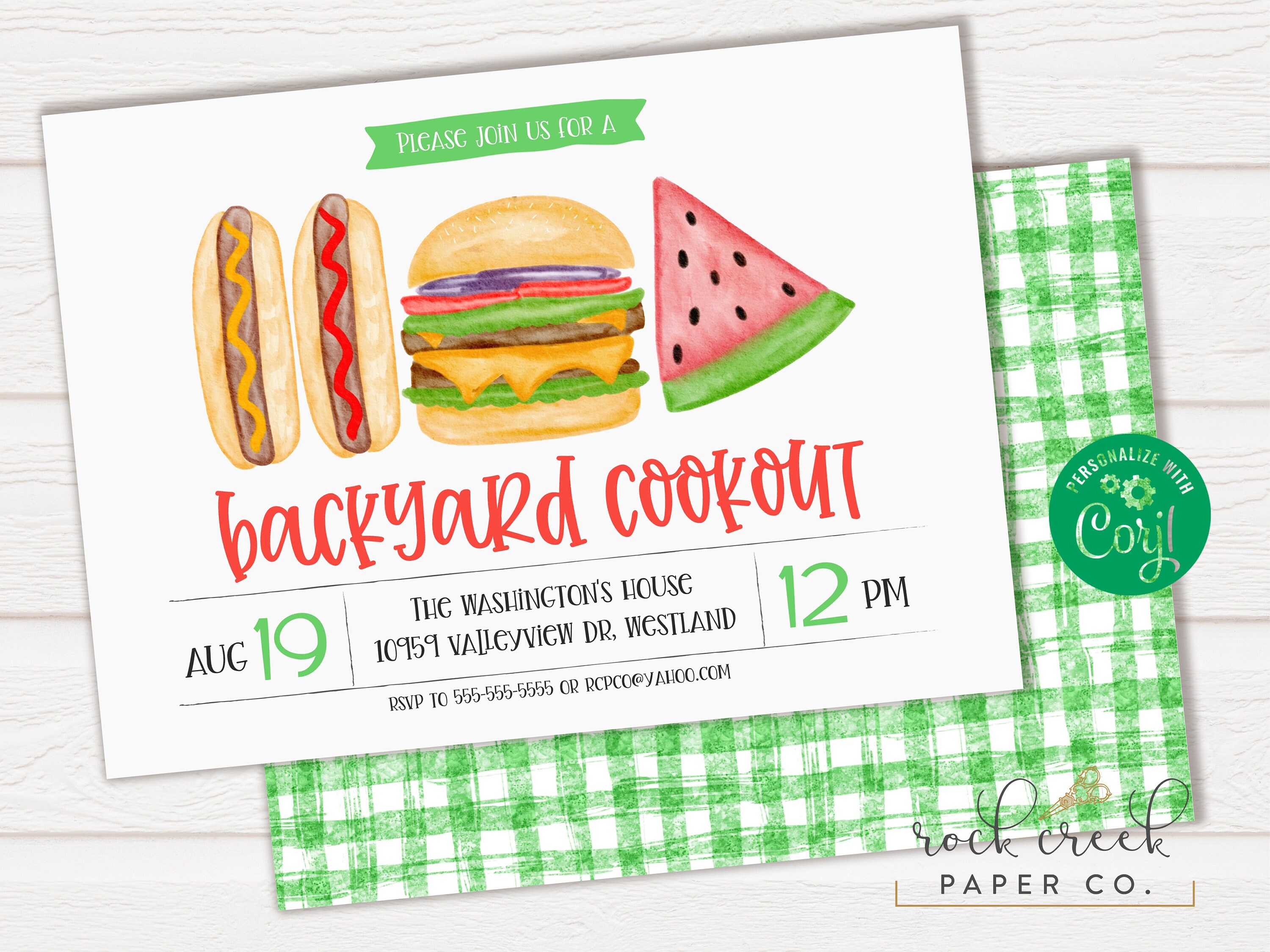 Blank Cookout Invitation Template