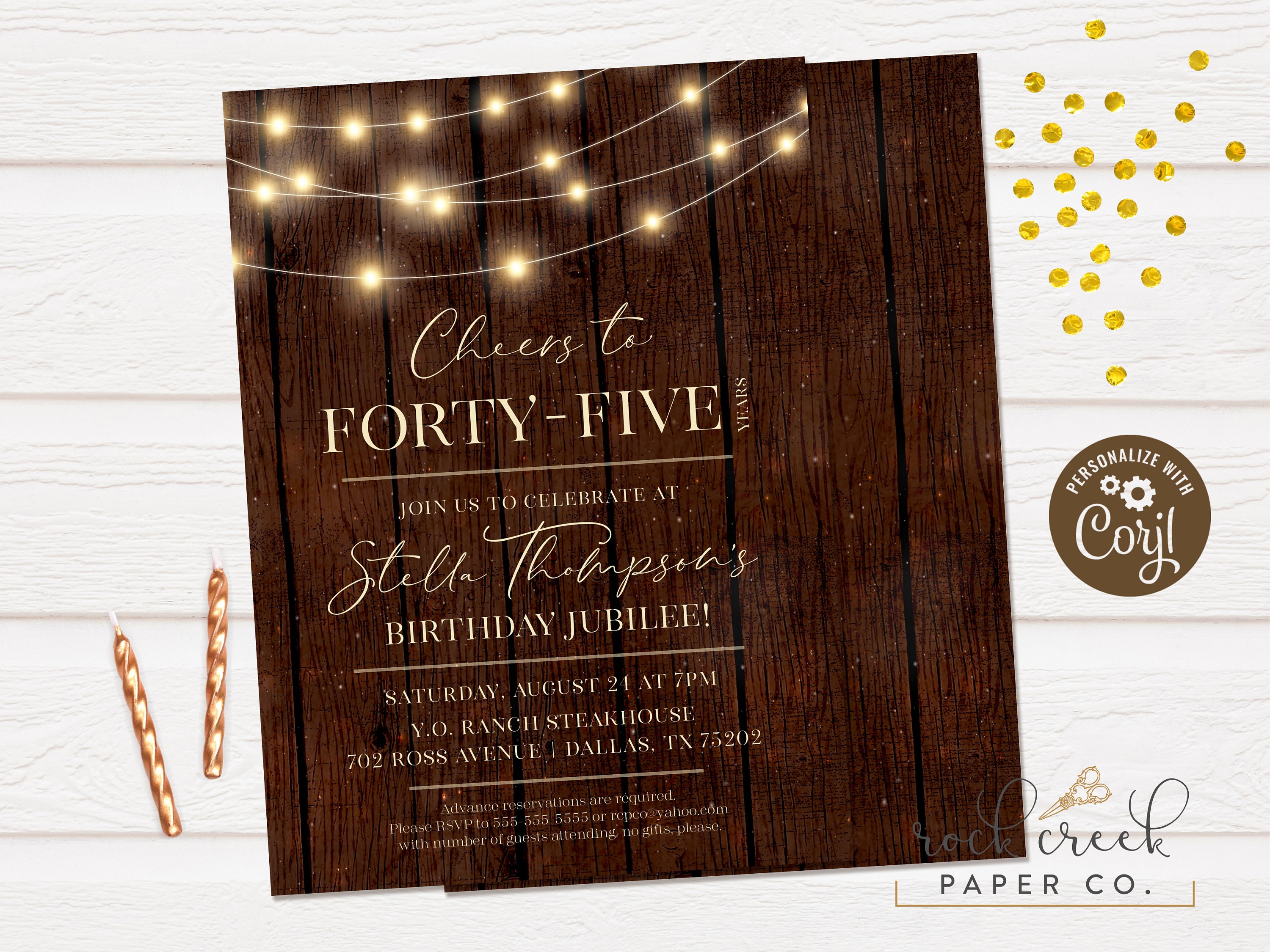 Invitations & Announcements Templett Surprise Birthday Invitation ...