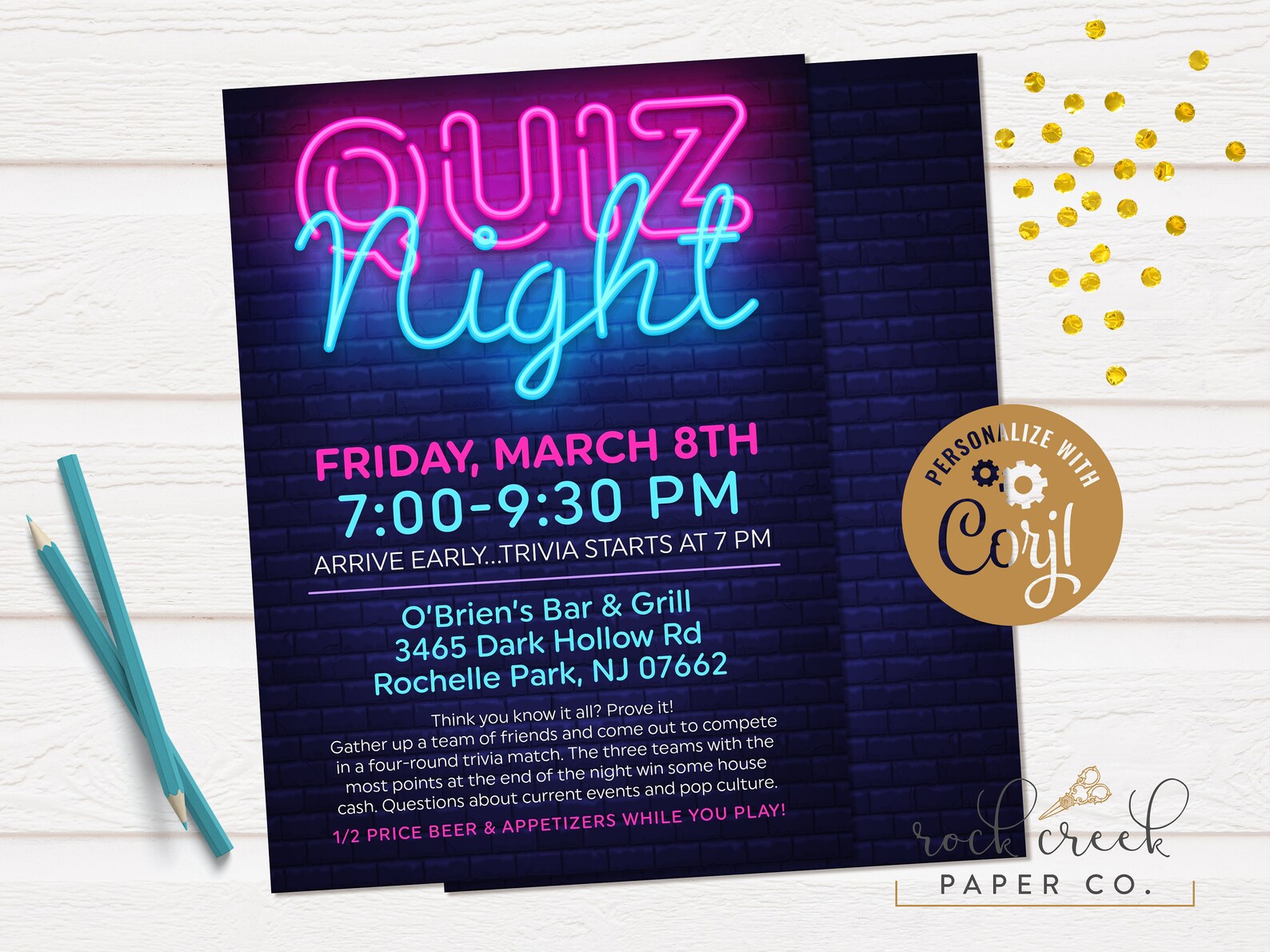 Trivia Night Invitation Quiz Night Invitation Pub Quiz | Etsy