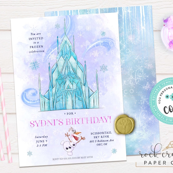 Rapunzel, Frozen Invitation - Etsy