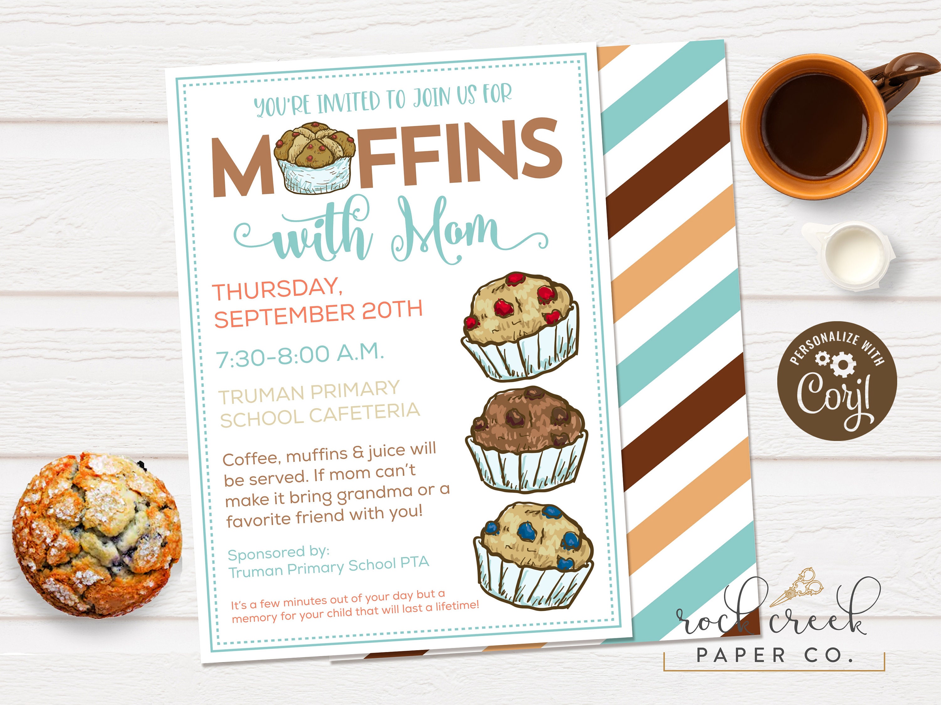 Muffins With Mom Invitation Template