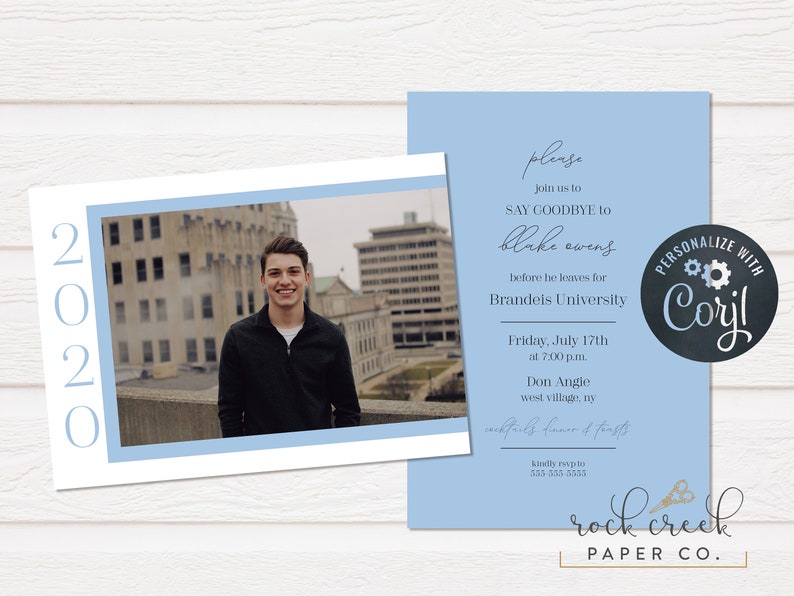 College Send Off Invitation Farewell Dinner Going Away | Etsy