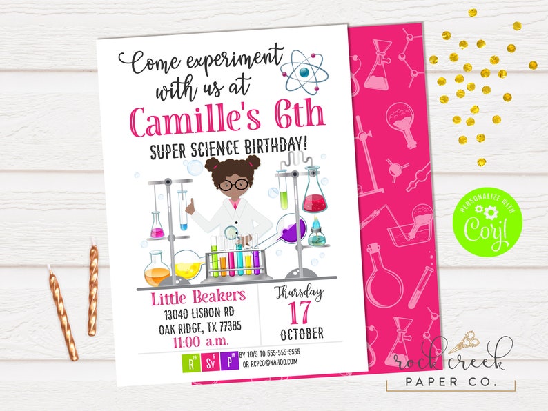 Mad Science Birthday Invitation Science Birthday Party - Etsy