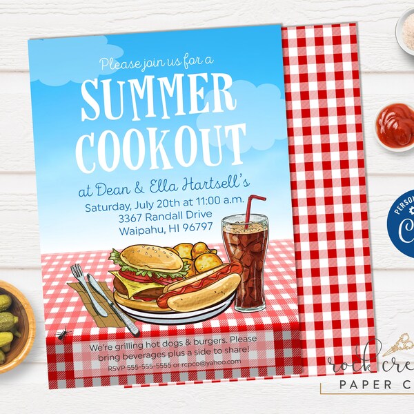 Cookout Invitation - Etsy