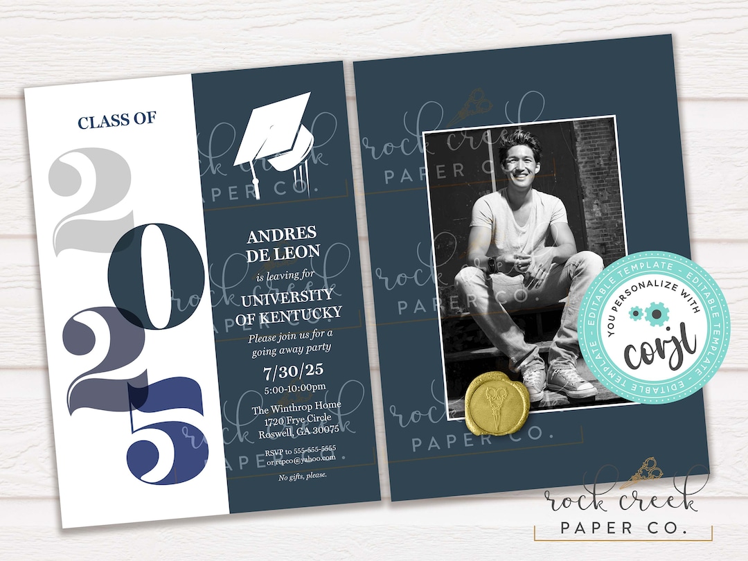 College Send off Invitation: Editable Farewell Party Template (instant ...