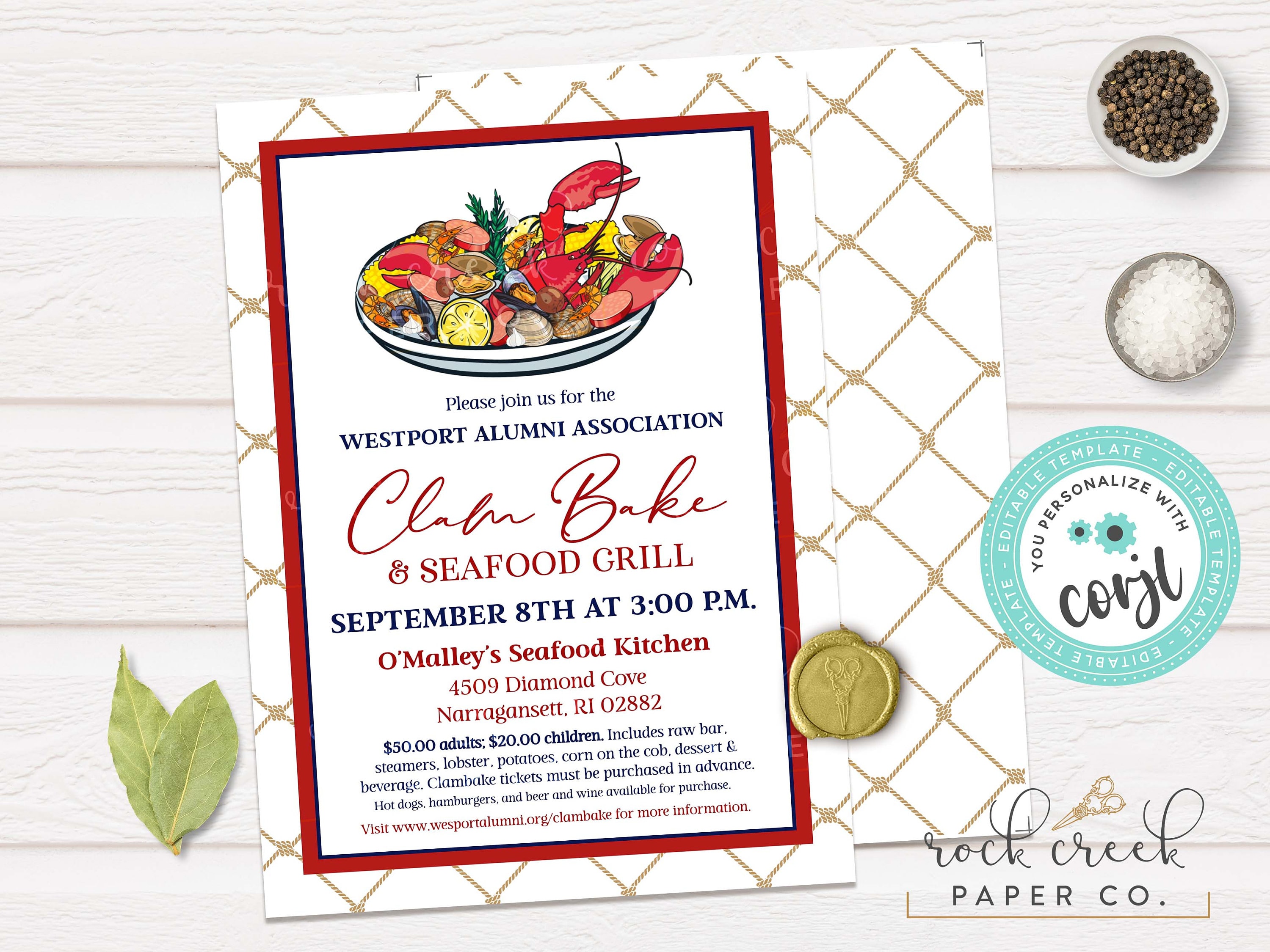 Clambake Invitations