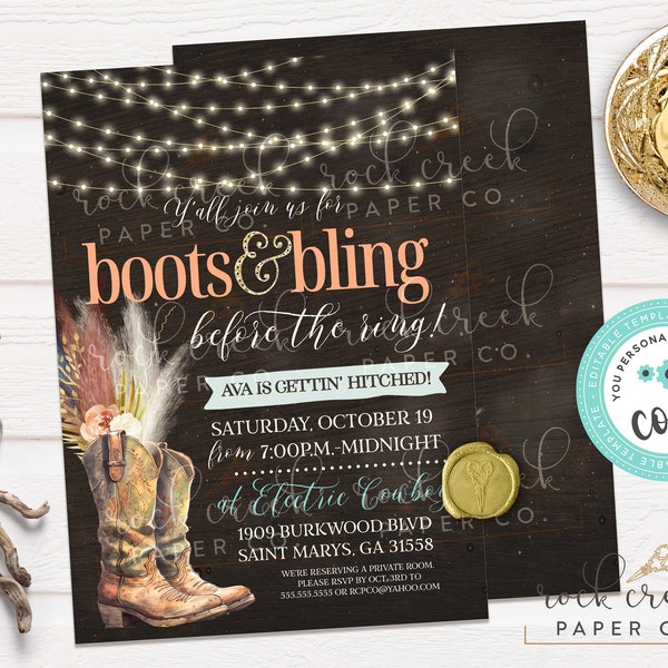 Bling Invitation - Etsy