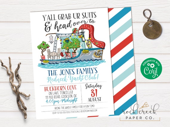 redneck-yacht-club-invitation-white-trash-lake-bash-invitation
