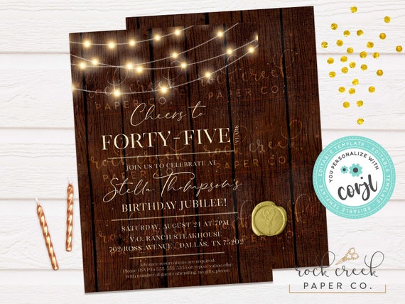 Lights Invitation Template