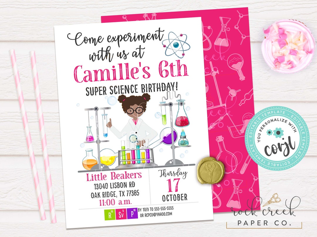 Mad Science Birthday Invitation Science Birthday Party - Etsy