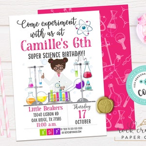 Mad Science Birthday Invitation Science Birthday Party - Etsy