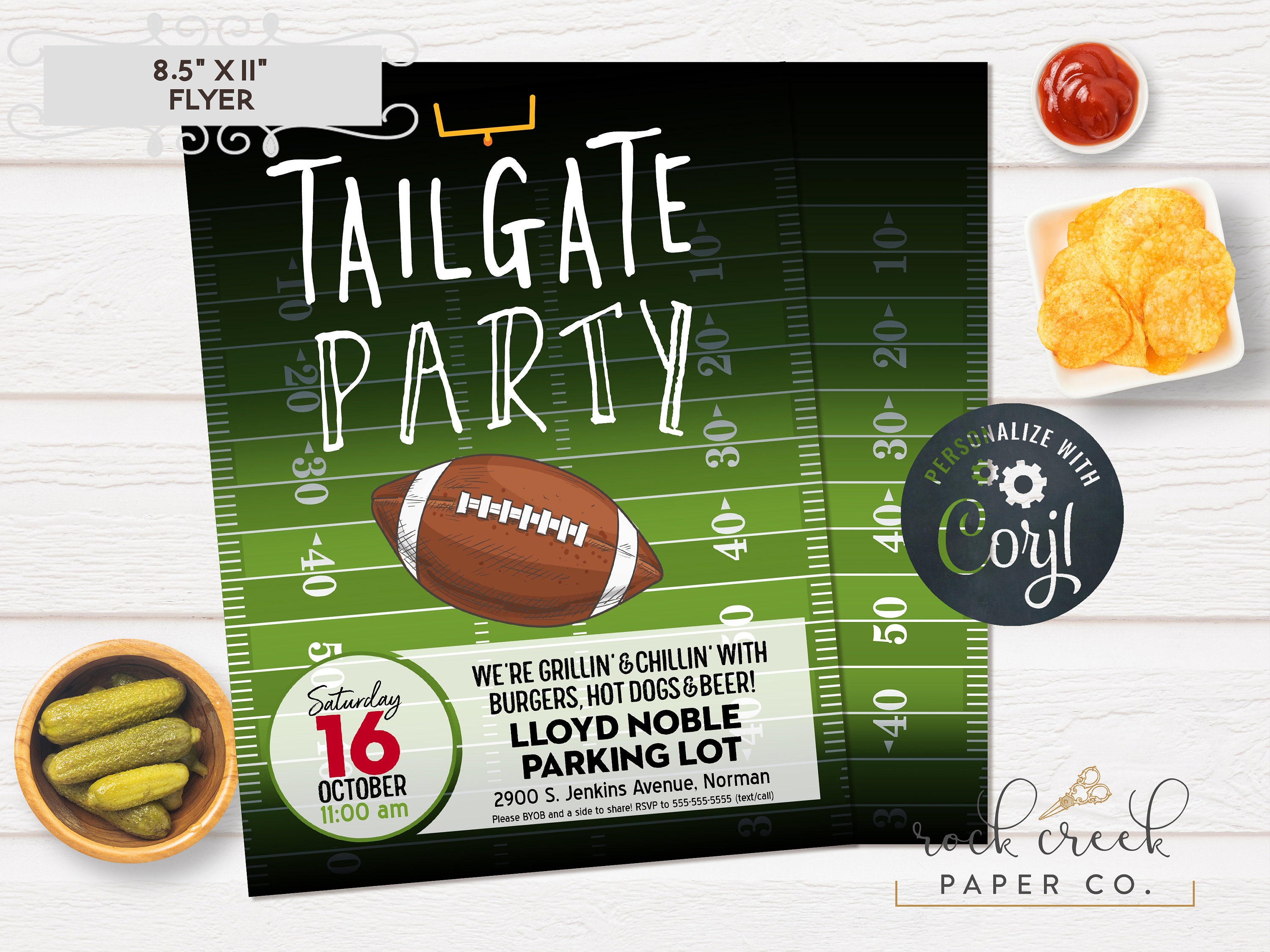 Tailgate Party Fundraiser Invitation
