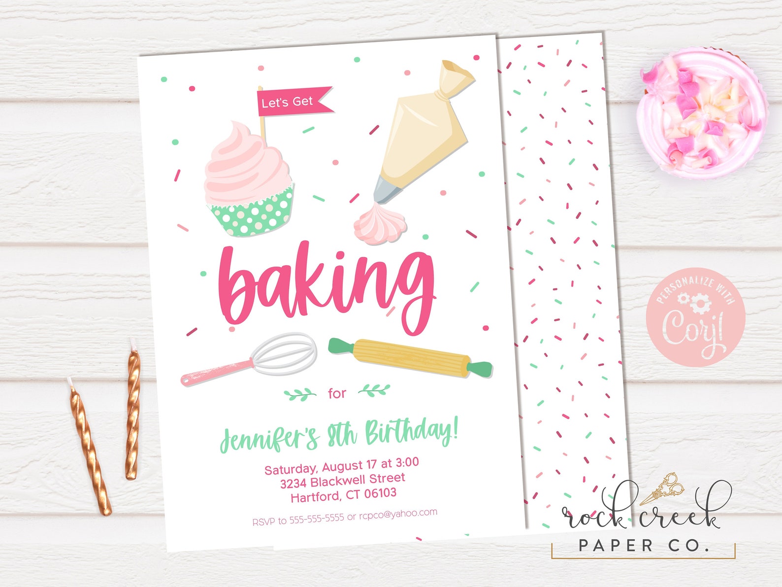 Baking Party Invitation Baking Birthday Invitation Cupcake - Etsy