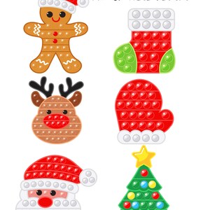 Christmas Pop-it Invitation Pop It Birthday Party Holiday - Etsy