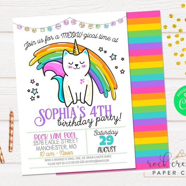 Caticorn Party - Etsy