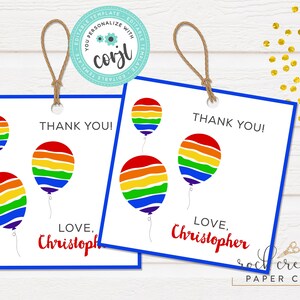 Rainbow Balloon Birthday Invitation: Editable Party Templates (instant ...