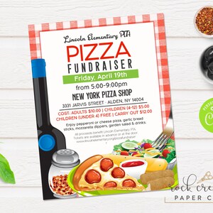 Pizza Dinner Invitation Pizza Fundraiser Pizza Dinner Flyer - Etsy