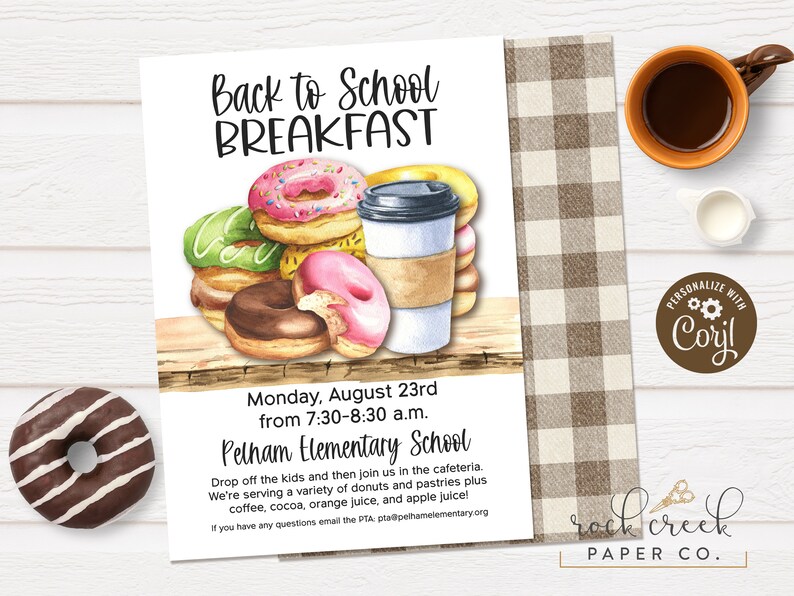 Back to School Breakfast Invitation Boohoo Yahoo Breakfast - Etsy