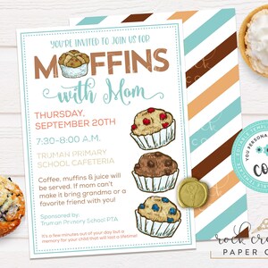 Muffins With Mom Invitation, Muffins With Friends Invitation ...
